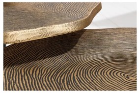 Massive home | 3SET konferenční stolek ORGANIC 57/50/39 CM zlatý