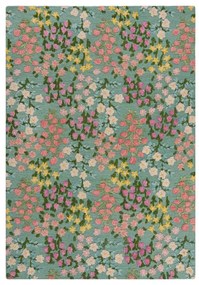 Ručně tkaný vlněný koberec v mentolové barvě 160x230 cm Emilia Floral – Flair Rugs