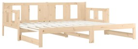 Výsuvná postel masivní borovice 2x (90 x 190) cm - Default Title