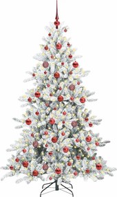 Umělý Skládací Vánoční Strom s stojanem Bílá 180 cm PVC a ocel 3397718