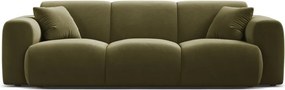 Khaki sametová pohovka 235 cm Molino – Micadoni