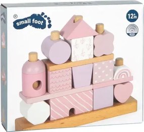 small foot Nasazování na tyč Domeček růžová / od 12 měsíců