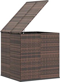 Zahradní úložný box PE ratan 100 x 97,5 x 104 cm hnědý 317227