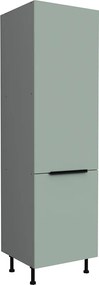 ARIA sa | vysoká skříňka 60 DK-215 2F potravinová s policemi | 60 cm | ANTI FINGERPRINT povrch | antracit/aquamarine