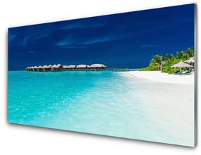 Obraz na skle Moře Pláž Krajina 125x50 cm