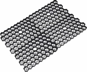 Zatravňovací dlaždice 16 ks černé 60 x 40 x 3 cm plast 146279