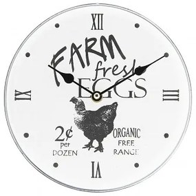 Nástěnné hodiny FARM FRESH EGGS