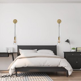 Toolight - Nástěnné svítidlo E27 60W APP896-1W, zlatá, OSW-06890