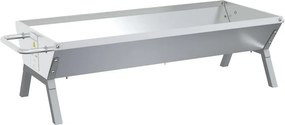 Grilovací zásobník na dřevěné uhlí 118x42x30,5 cm nerezová ocel 319969