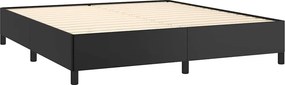 Box spring postel s matrací černá 180x200 cm umělá kůže 3128985