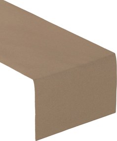 Stolní běhoun barva hnědá látka pletený vzor, zatemňovací