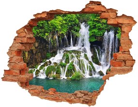 Wallmuralia Nálepka fototapeta 3D Vodopád v horách 90x70 cm