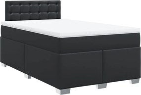 Box spring postel s matrací černá 120x190 cm umělá kůže 3288412
