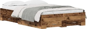 Rám postele Staré dřevo 120 x 190 cm Kompozitní dřevo 3333978