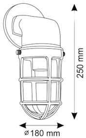 Venkovní nástěnné svítidlo LUND 1xE27/12W/230V IP44 chrom