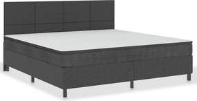 Postel boxspring tmavě šedá textil 200 x 200 cm 3054801