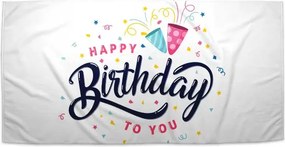 Sablio Ručník Happy birthday to you 2 - 30x50 cm