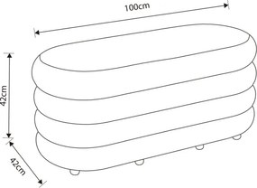 Taburetka PUFFO MIST bílá