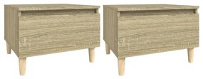vidaXL Odkládací stolky 2 ks dub sonoma 50x46x35 cm kompozitní dřevo