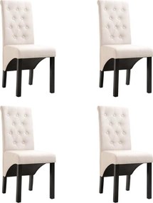 vidaXL Jídelní židle 4 ks textil [272245] Barva: krémová