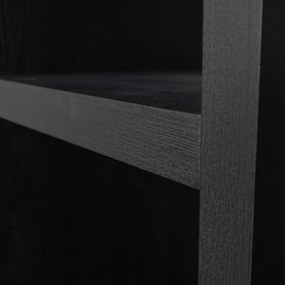 Hoorns Tmavě hnědý regál Tamo 195 x 100 cm