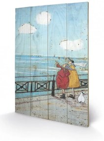 Dřevěný obraz Sam Toft - Her Favourite Cloud, (20 x 29.5 cm)