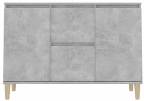 Příborník Helston - 103,5x35x70 cm | betonově šedý