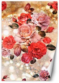 Fototapeta, Kvetoucí růže - 100x140 cm