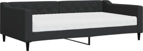Válenda s matrací černá 100 x 200 cm textil 3197415