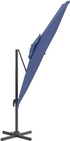 vidaXL Konzolový slunečník s dvojitou stříškou azurově modrý 300x300cm [319953]