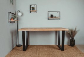 Stůl JASAN Barva kovu: Bílá, Dřevo: Dub, Rozměr: 1600X900, moderní skandinávský styl