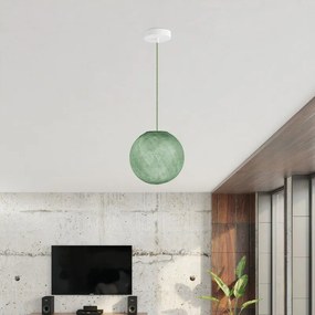 creative cables Stínidlo tvaru koule z polyesterového vlákna - 100% vyrobené ručně Barva komponentu: Olivově Zelená, Velikost ⌀: S - 31cm