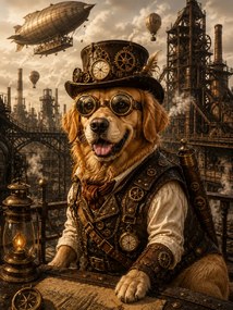 Steampunk & Industriální portrét mazlíčka z fotky | Srdcem darované