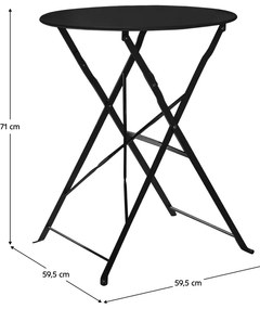 Kondela Zahradní set 1+2, černá, ocel, OBAX