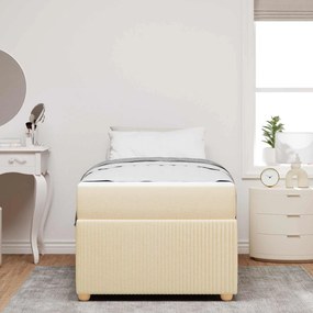 Rám postele Krémová 90 x 200 cm textil 3398345