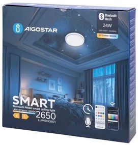 Aigostar - LED Koupelnové stropní svítidlo LED/24W/230V IP44 + dálkové ovládání