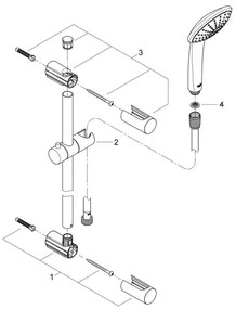 GROHE 27322000 - Sprchový set VITALIO JOY 600 mm lesklý chrom