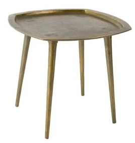 Mosazný odkládací stolek Dutchbone Abbas, 45 x 45 cm