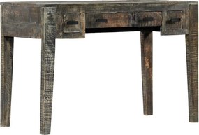 Psací stůl černý 110 x 50 x 75 cm masivní mangovníkové dřevo 247913