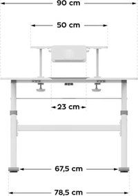 Dětský rostoucí psací stůl Mark Adler Study 3.7 Grey