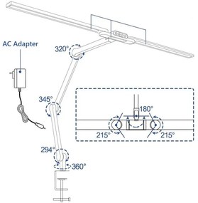 Brilagi-LED Stmívatelná dotyková stolní lampa VARIO LED/24W/230V 3000-6500K čern