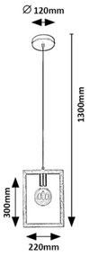 Rabalux Závěsné stropní svítidlo Indigo 1x40W | E27 - světlé dřevo, černá