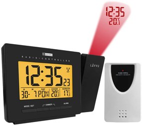 Digitální projekční budík řízený rádiovým signálem LAVVU PROJECTION s češtinou