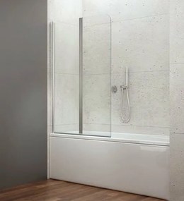 Aqualine Aqualine, WILA vanová zástěna 900x1400 mm, skládací, chrom, čiré sklo, AQ5742