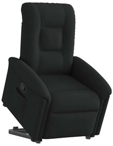 Zvedací polohovací křeslo černé textil 3303256