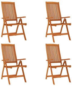Skládací zahradní židle 4 ks masivní eukalyptové dřevo,  3087344
