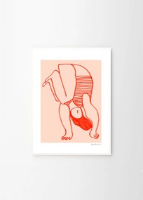 THE POSTER CLUB Autorský plakát Upside Down by Cinzia Franceschini 30x40 cm, červená barva, papír