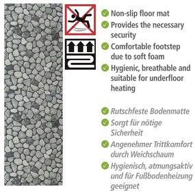 Šedá plastová koupelnová předložka 65x200 cm Sassi – Wenko