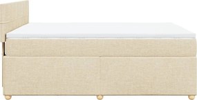 Box spring postel s matrací krémová 140x200 cm textil 3286708