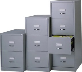 Kartotéka A4 kovová Bisley BS3E/FLS [světle šedá, strukturovaný lak, standardní úchytky (prolis)]